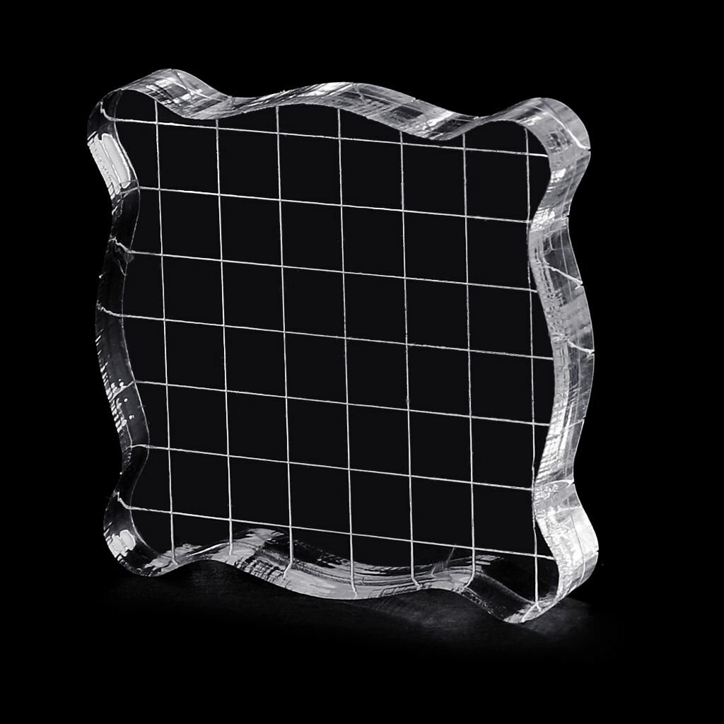 Акриловый штамповочный блок с сеткой