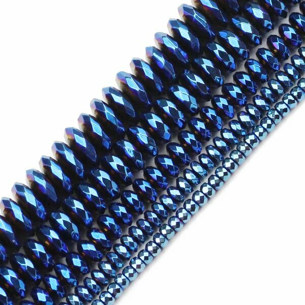 Бусины синие 10 мм, 30шт, Sapphire blue