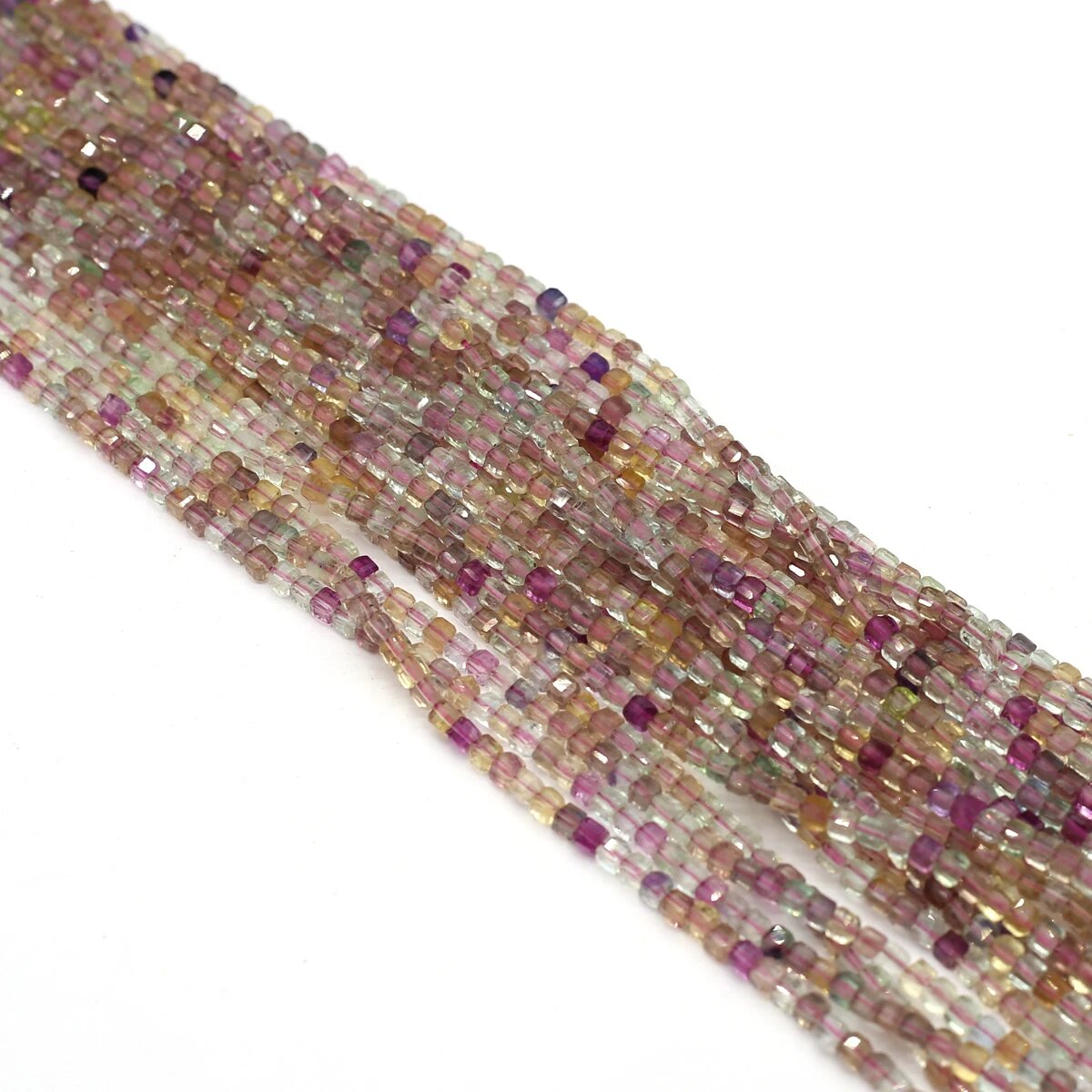 Бусины Флюорит Турмалин 2мм Fluorite