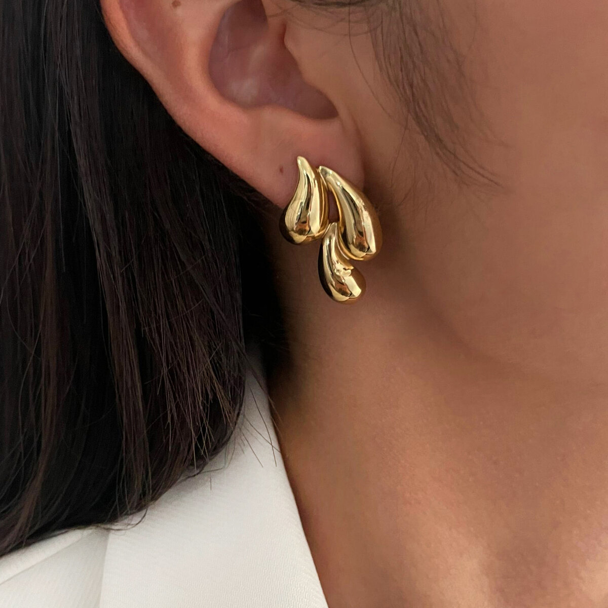 Серьги пусеты, с подвесками