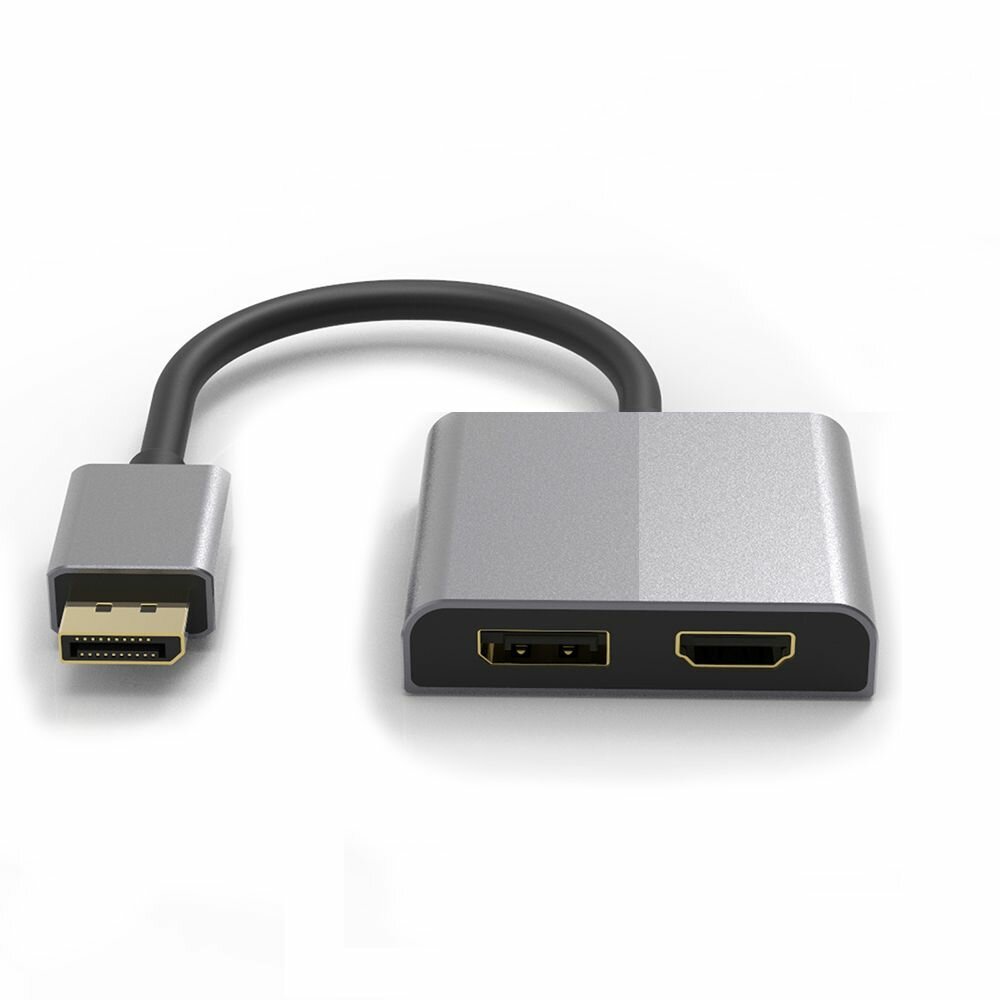 Видеоадаптер 8K/4K DisplayPort 1.4 -> DP+HDMI, 8K/4K 60Гц (ORIENT C802)