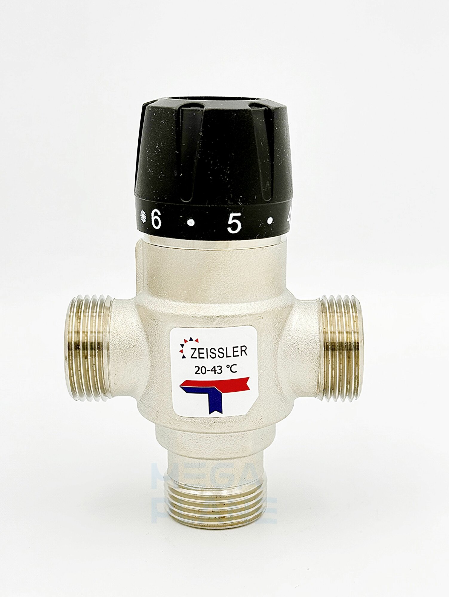 Термостатический смесительный клапан 1" НР 20-43С KV 2,5 ZEISSLER ZSm.412.254306