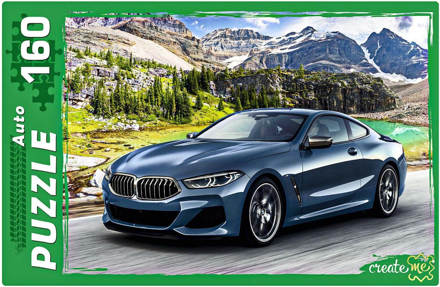 Детский пазл "Авто в горах", игра-головоломка для детей, развитие мелкой моторики, 160 элементов