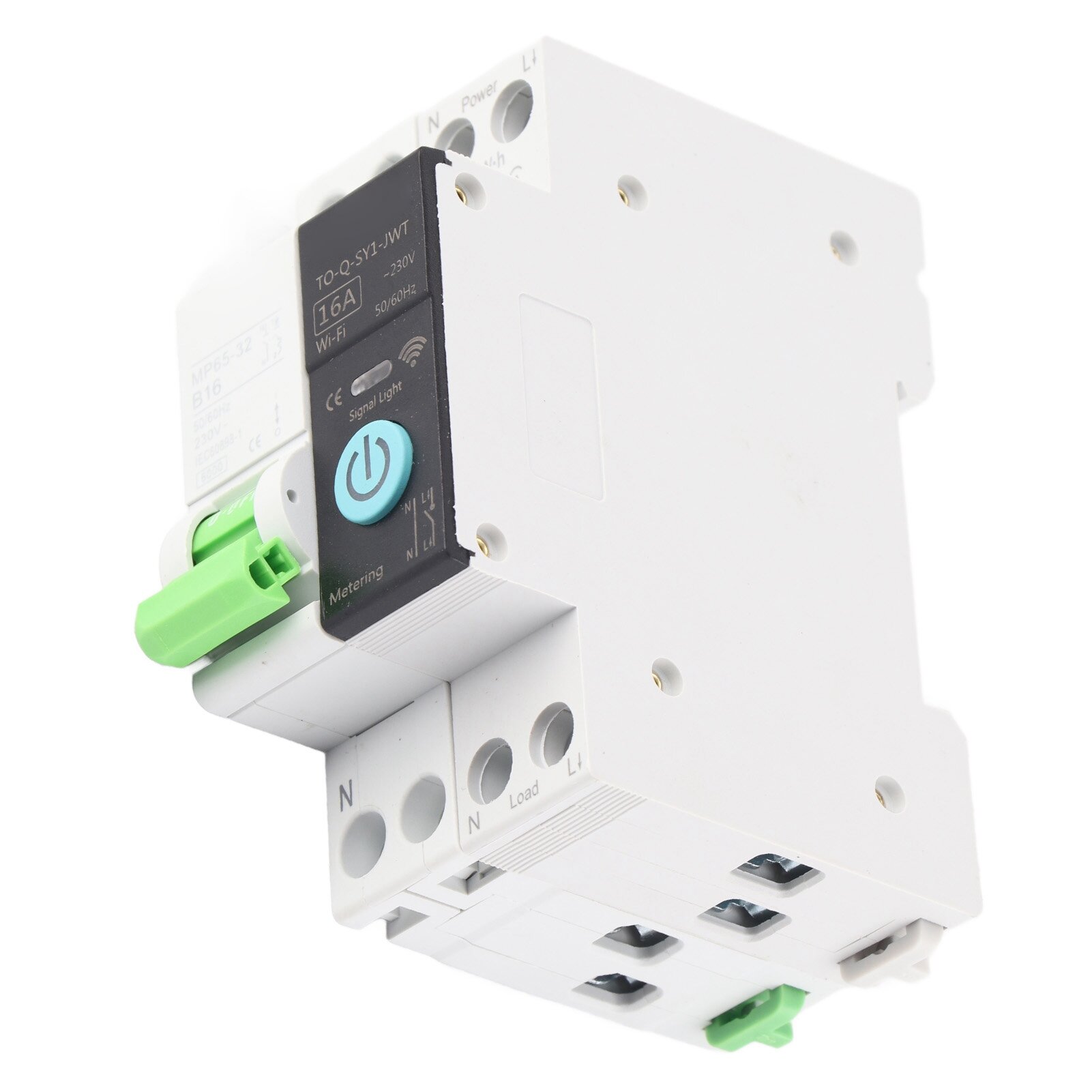 Автоматический выключатель 1P+N Smart WiFi с измерительным устройством, отключающая способность 6 кА, дистанционное управление, 16 А, переменный ток 230 В