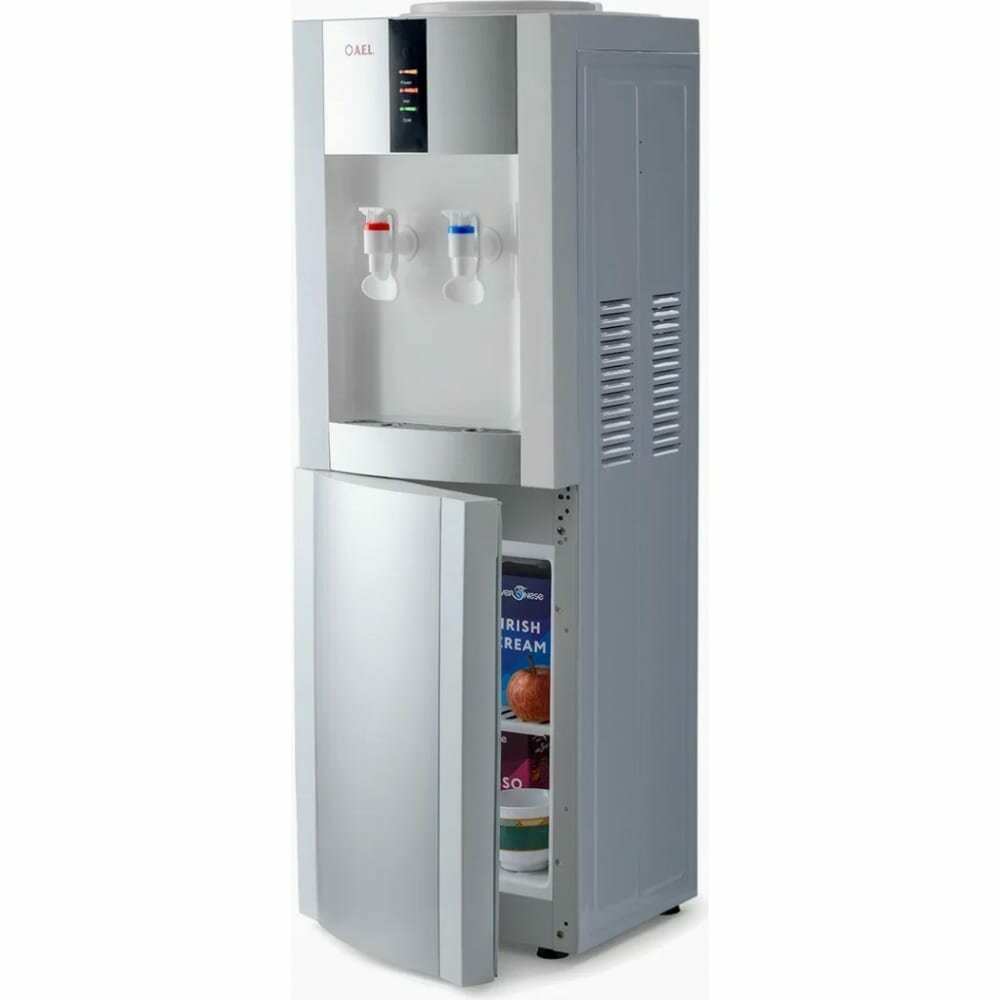 Кулер для воды AEL 47 LDc white/silver с шкафчиком AEL00309