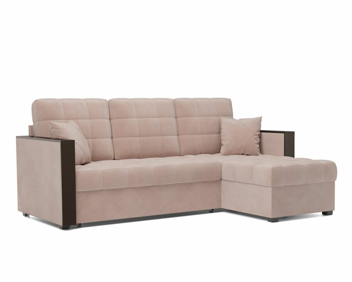 Угловой диван Mebel-ars Техас микровельвет Кордрой бежевый Размеры: Высота 750мм Глубина 1580мм Ширина 2250мм