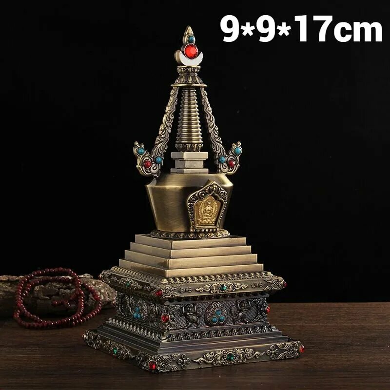 Статуэтка "Буддийская ступа" Фен-Шуй, металл (17*9*9 см.)