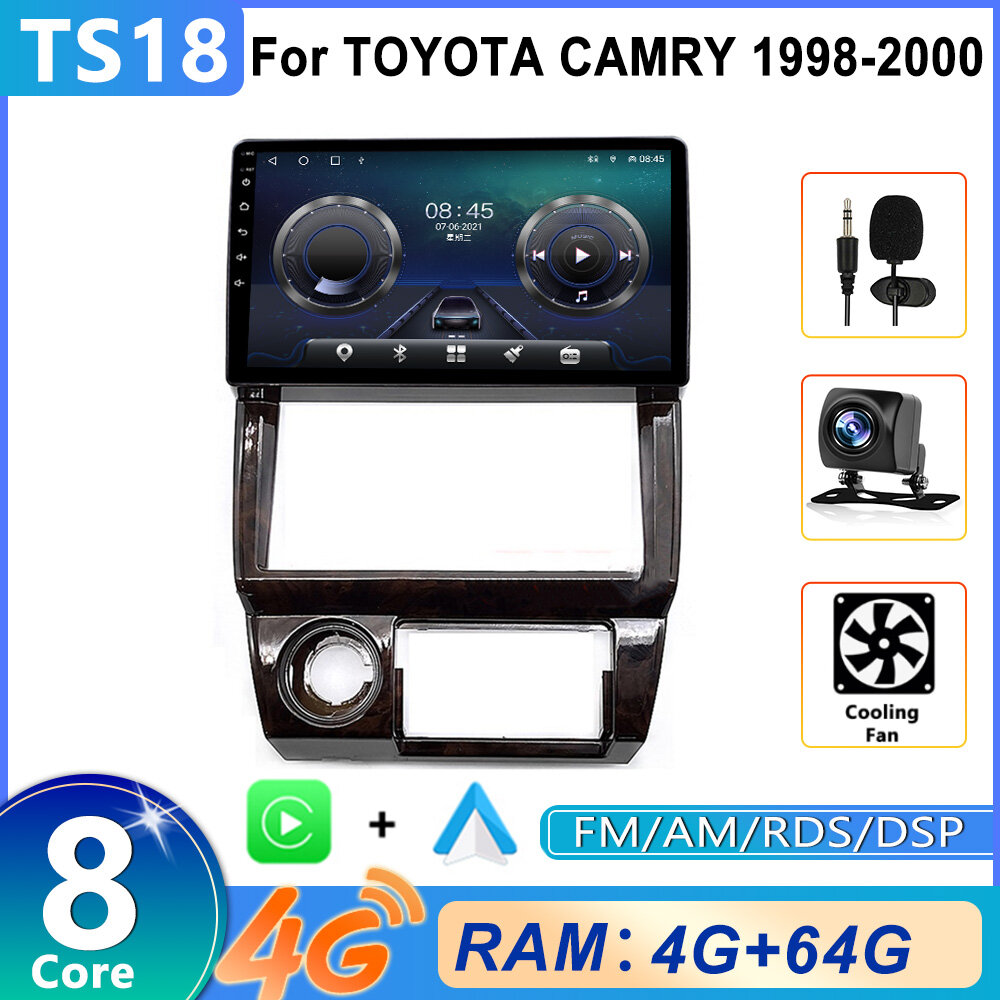 Магнитола TOYOTA CAMRY 1998-2000, 8/128GB, Шевроле Эпика 1 + Переходная рамка