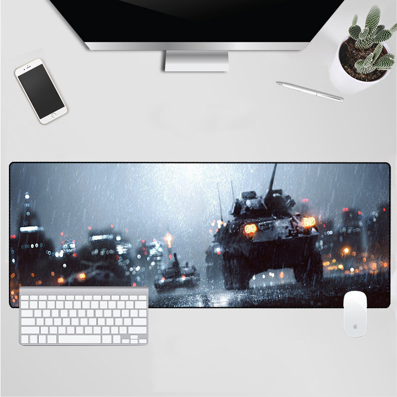 Игровой коврик "Танковый бой-24", утолщенный, 900x400 мм