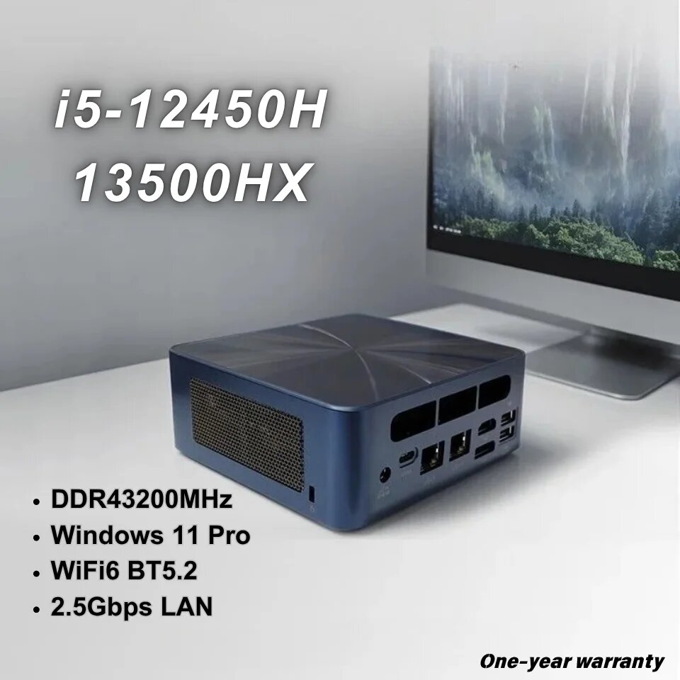 SZBOX S1245 Мини-ПК для дома i5-13500HX, NO RAM NO SSD NO OS, ЕС
