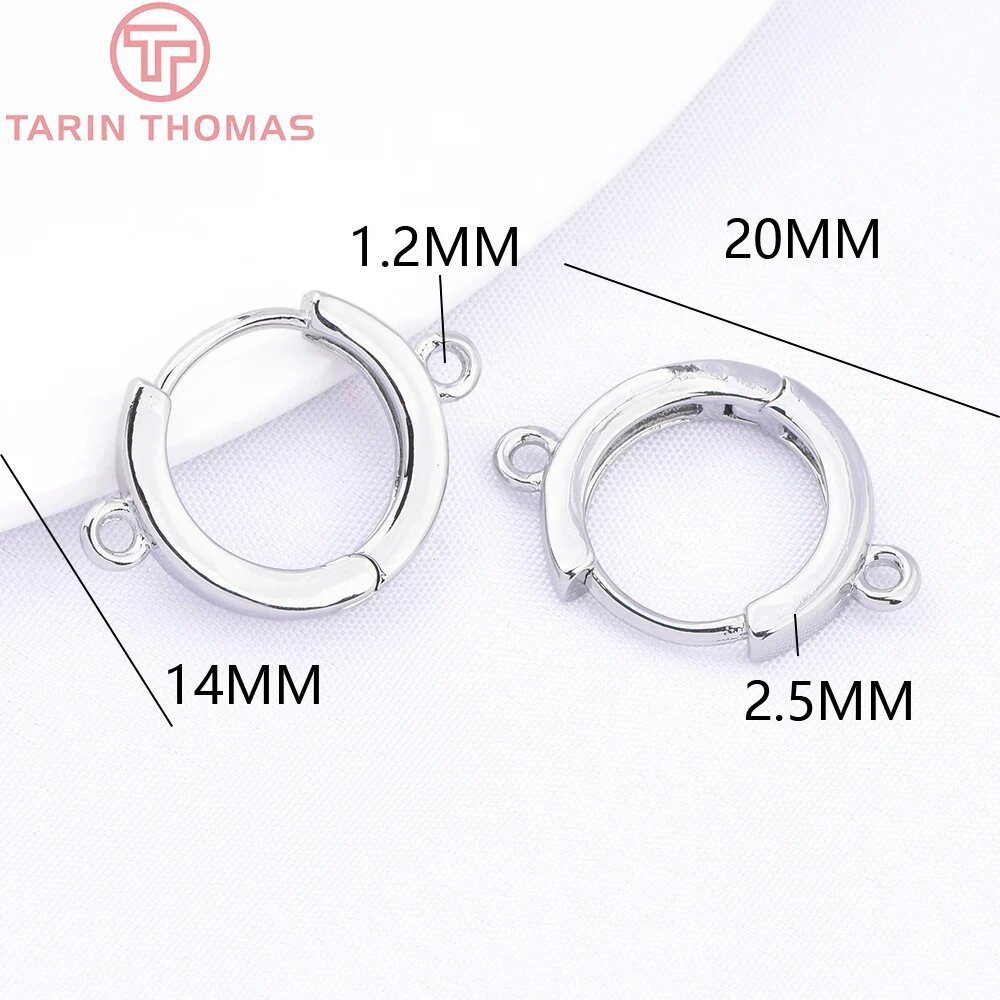 Серьги-кольца TARIN THOMAS 14-20 мм, Цвет: 10191-Platinum Color