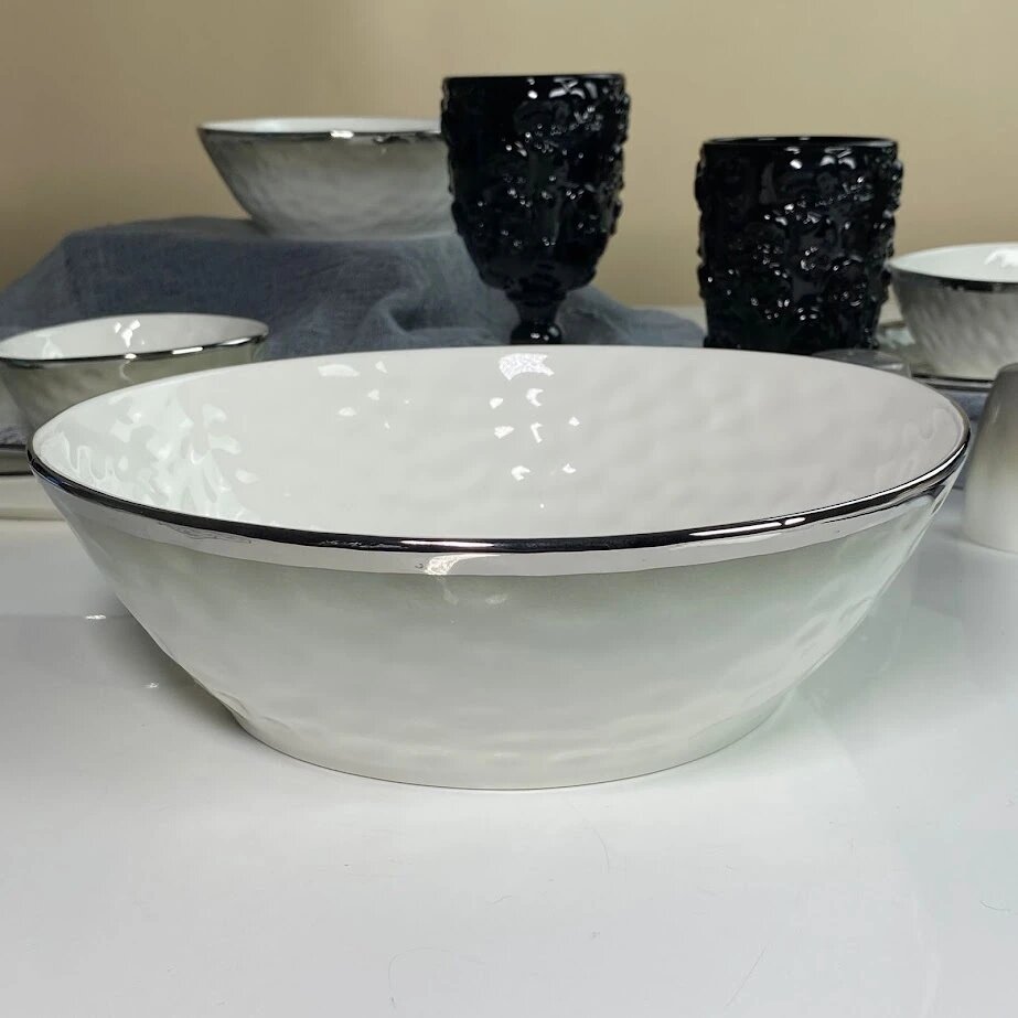 Салатник 25,5х24х8см TORONTO GREY Фарфор 122-140 118-122-140