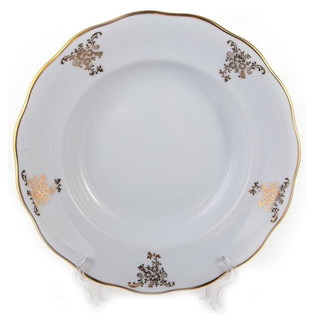 Набор тарелок 22,5 см 6 шт глубокие Epiag "Аляска /Золотой узор /2027" / 163908