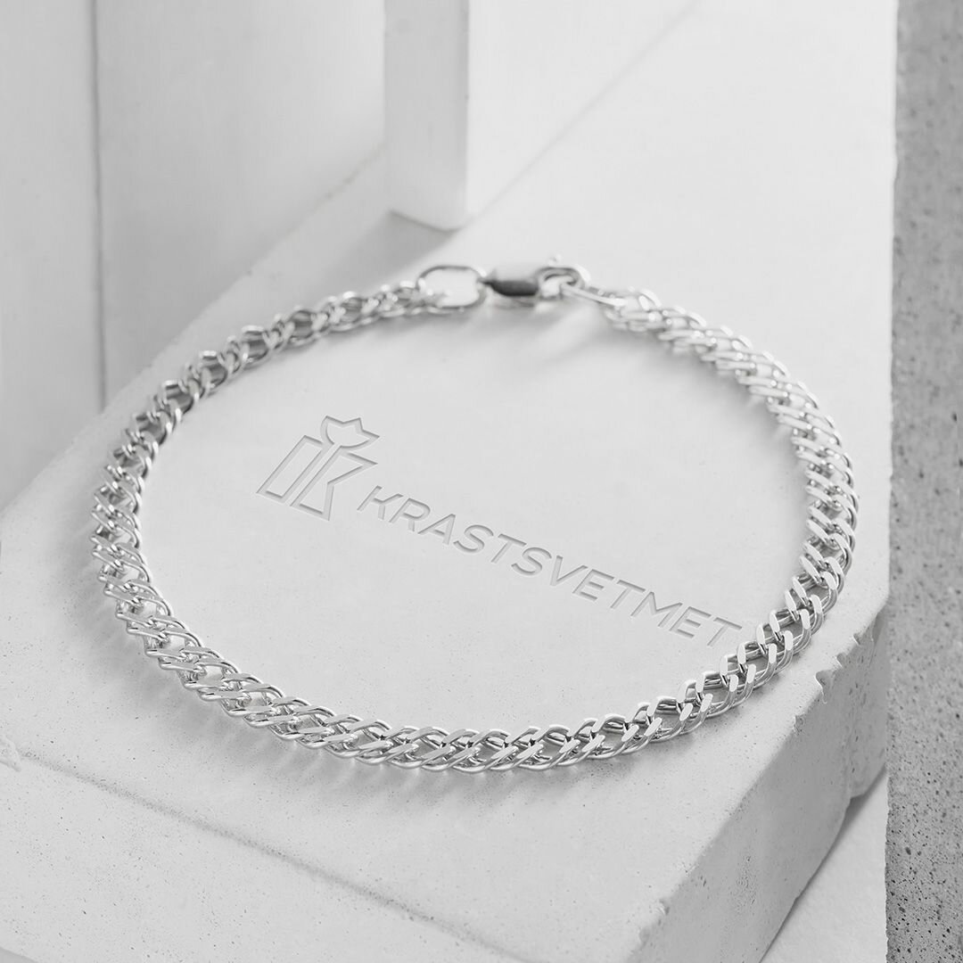 Браслет, серебро, 925 проба, родирование