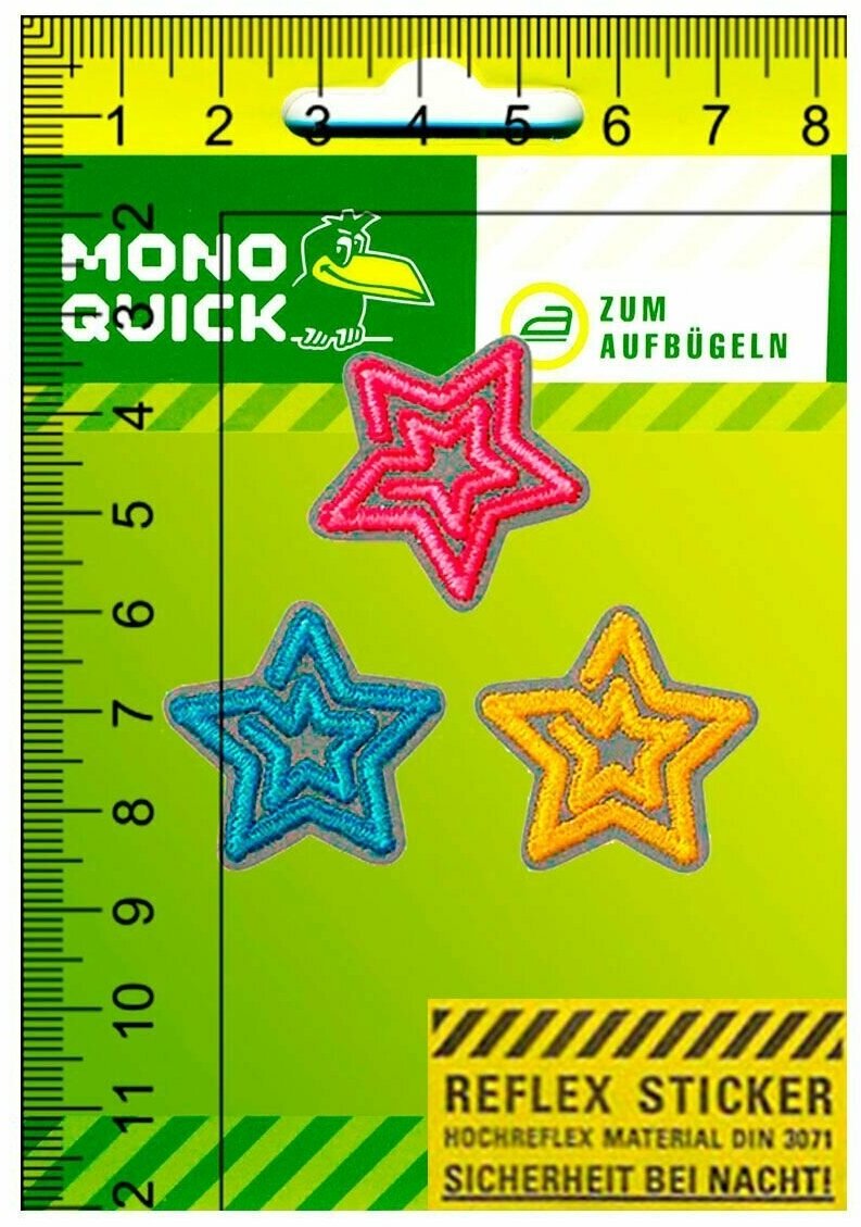 Термоаппликация Звезды светоотражающие