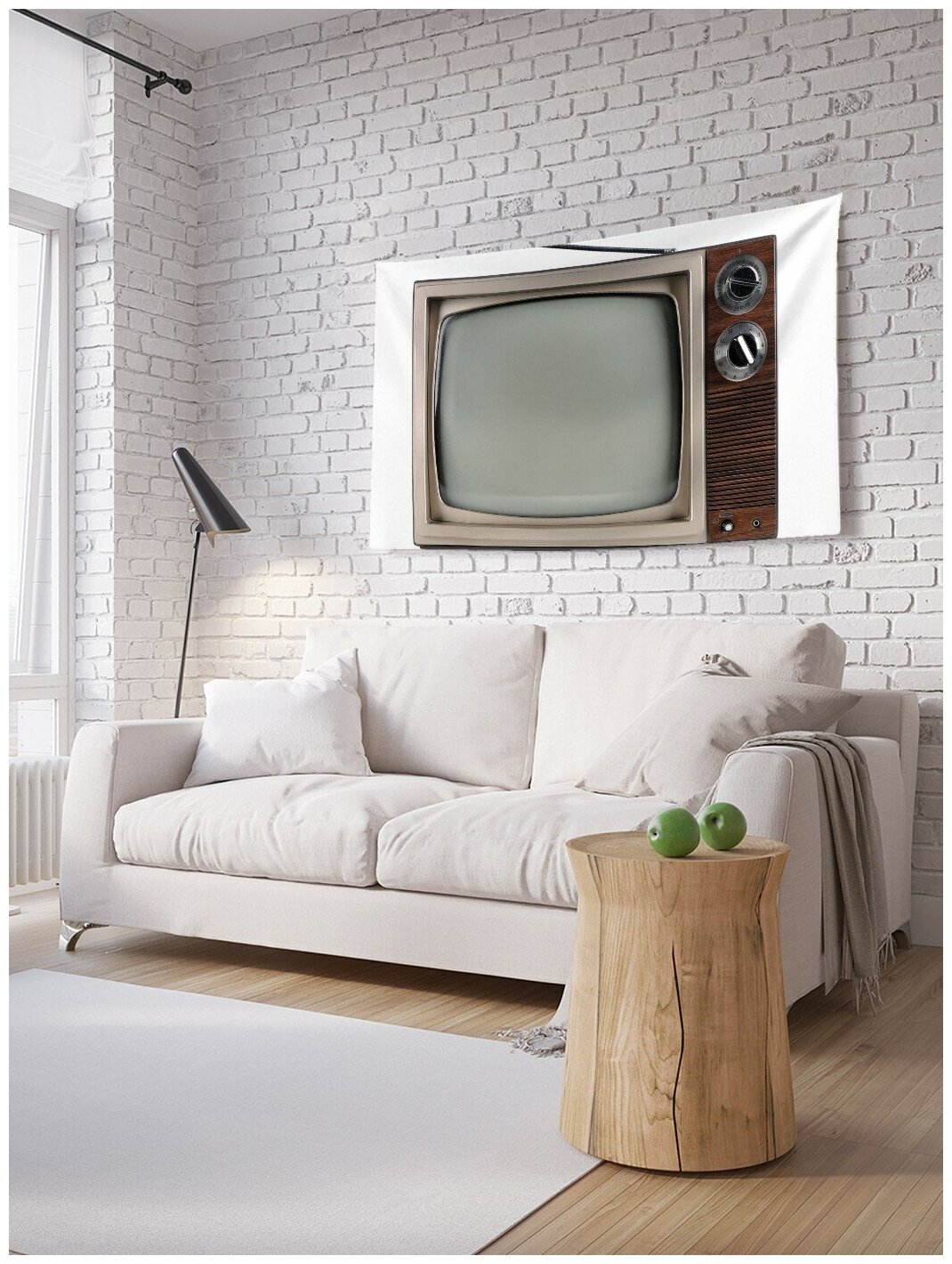 Горизонтальное фотопанно JoyArty на стену "Старый телевизор", 150x200 см