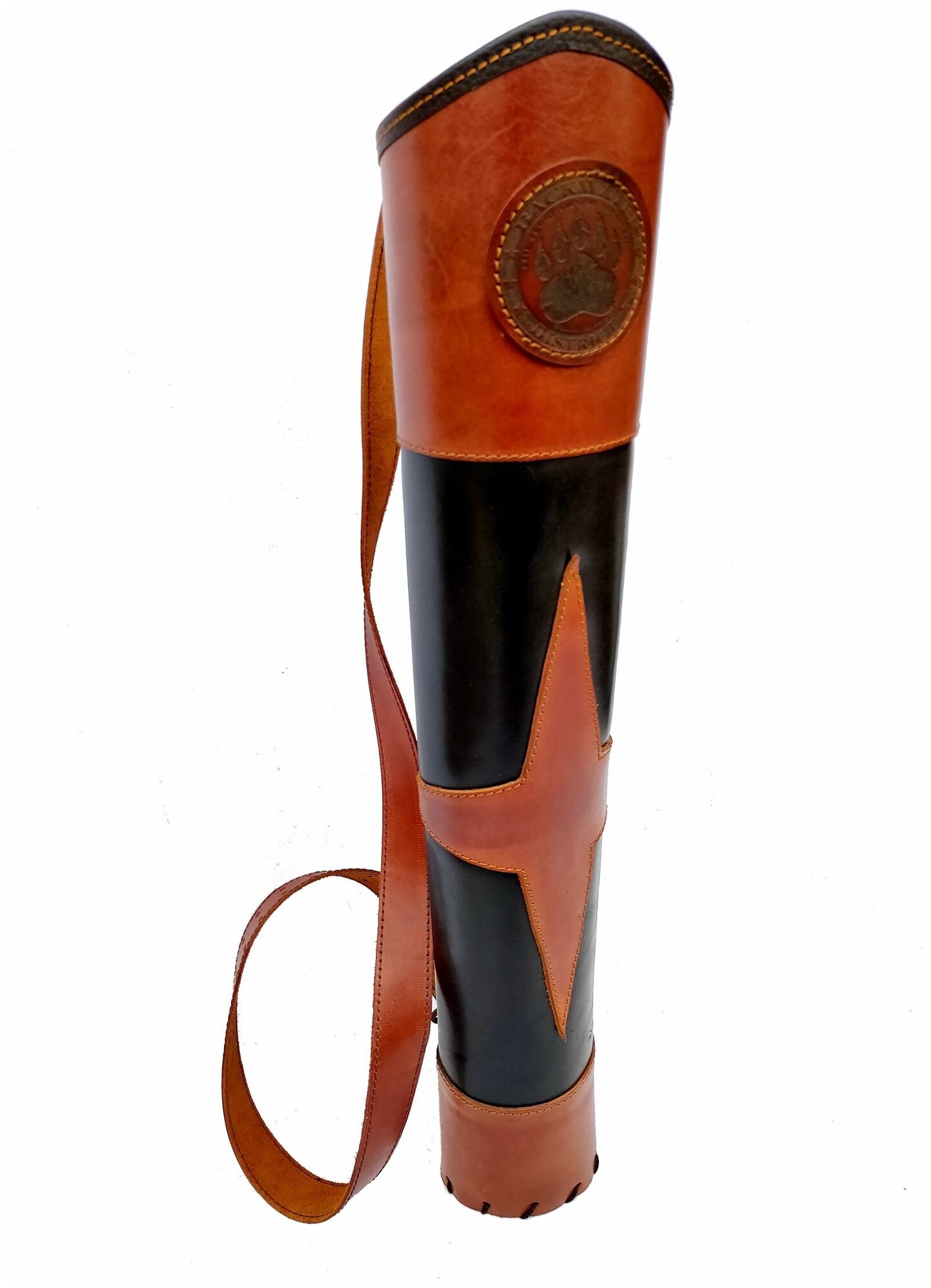 Заплечный колчан для стрел Роза ветров из натуральной кожи