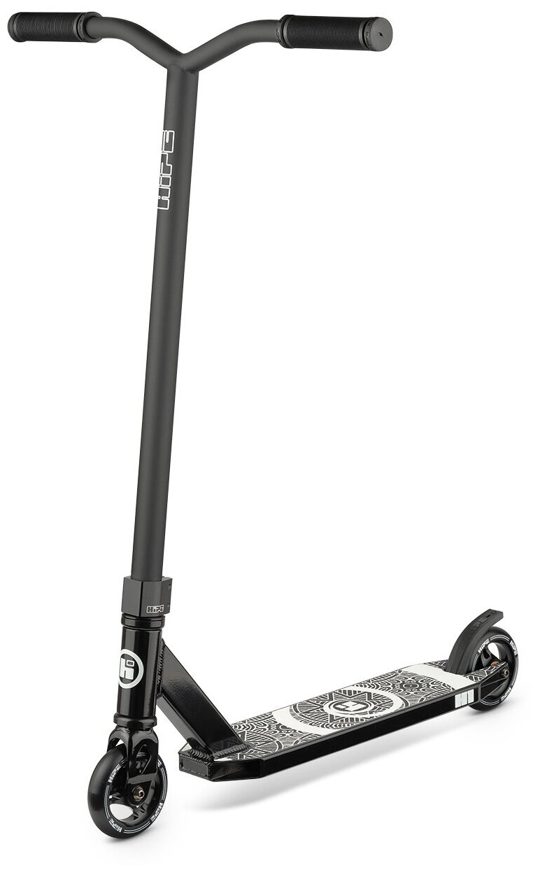 Трюковой самокат Hipe H1, вращение руля на 360 градусов, максимальная нагрузка 100 кг, black matt