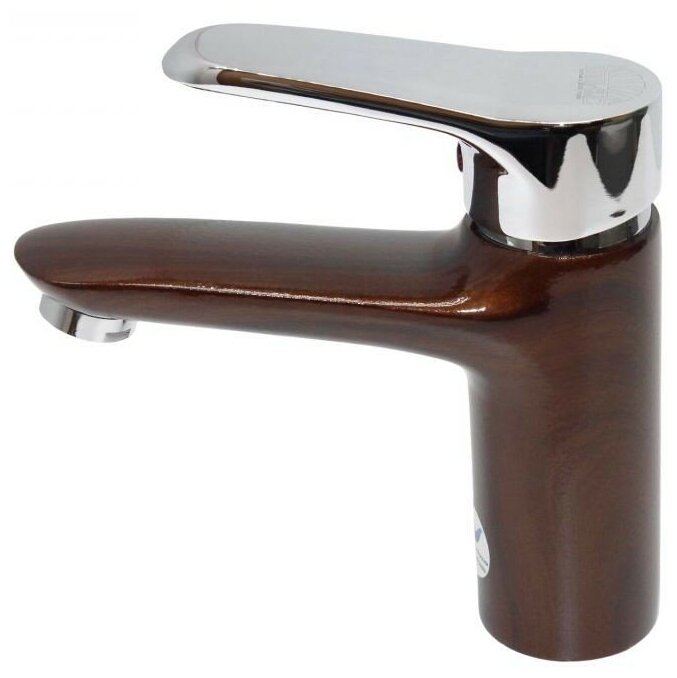 Смеситель цветной для раковины Ригель-Сиб СМ-Т23/ дерево 02