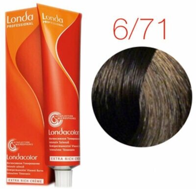 Londa Color инт. тонирование, 6/71 темный блонд коричнево-пепельный, 60мл