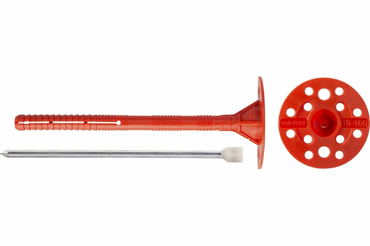 Tech-Krep Дюбель для теплоизоляции с термоголовкой 10х180 50 шт - коробка 138611