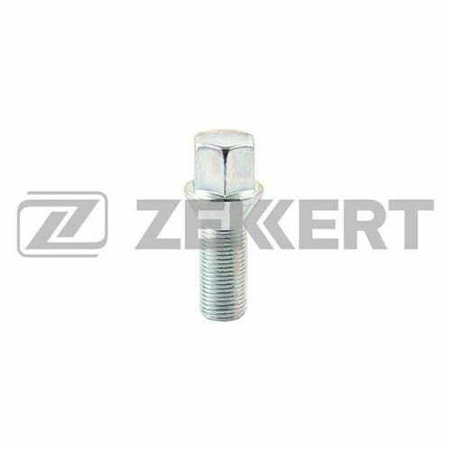 Болт колесный конус M14 x 1 25 длина резьбы 28 ключ 17 Цинк ZEKKERT be4028