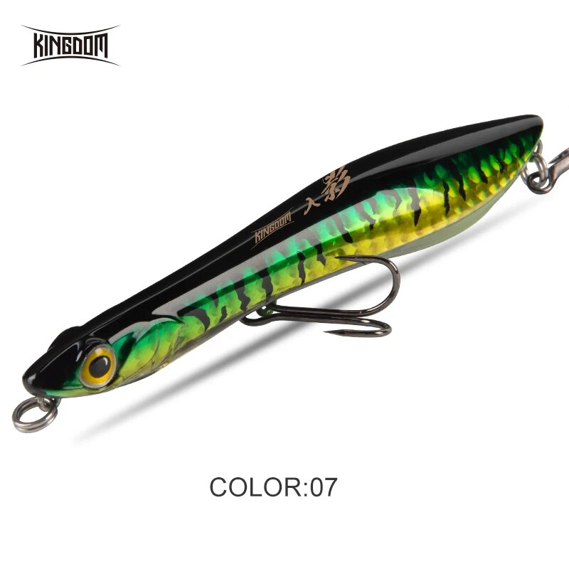 Kingdom Pencil Popper Snake Head 110mm, Цвет 07, Плавающий