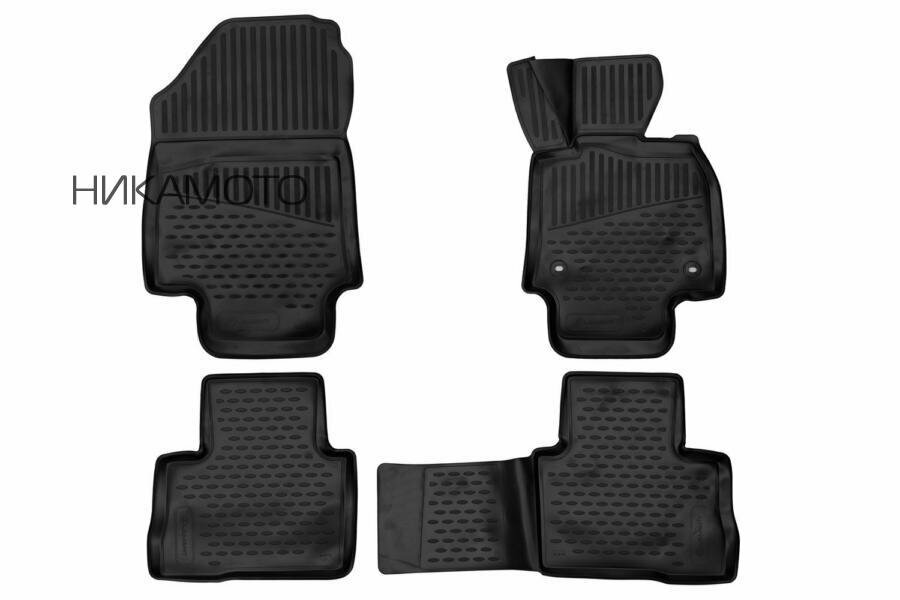 ELEMENT-AUTOFAMILY ELEMENT3DA0N030210K Коврики 3D в салон подходят для TOYOTA RAV4, 2018->, П. Р. внед, 4шт. (полиуретан)