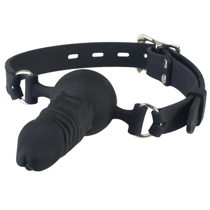 Кляп с фаллоимитатором Prisoner Premium Dildo Cuffs