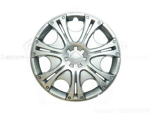 Колпаки декоративные (на пруж.) r-14 "лотус" серебристый (к-т 2 шт) (ак1414)