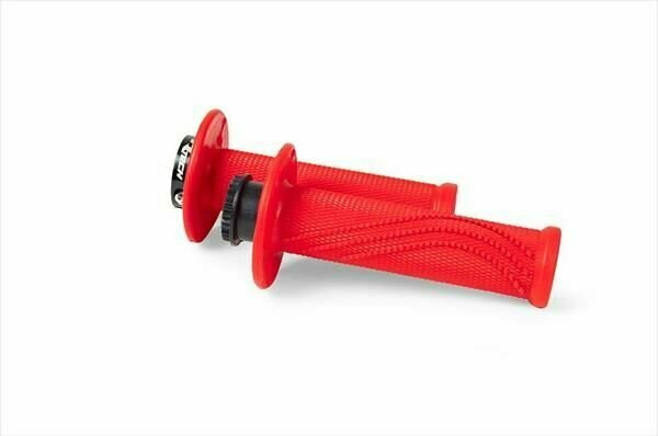 Ручки на руль R20 LOCK-ON красные неон для мотоцикла