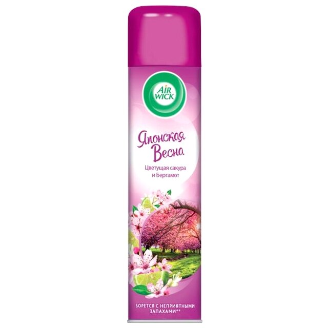 AIR WICK Японская Весна 290 мл аэрозоль освежитель воздуха аромат Японии для дома и офиса