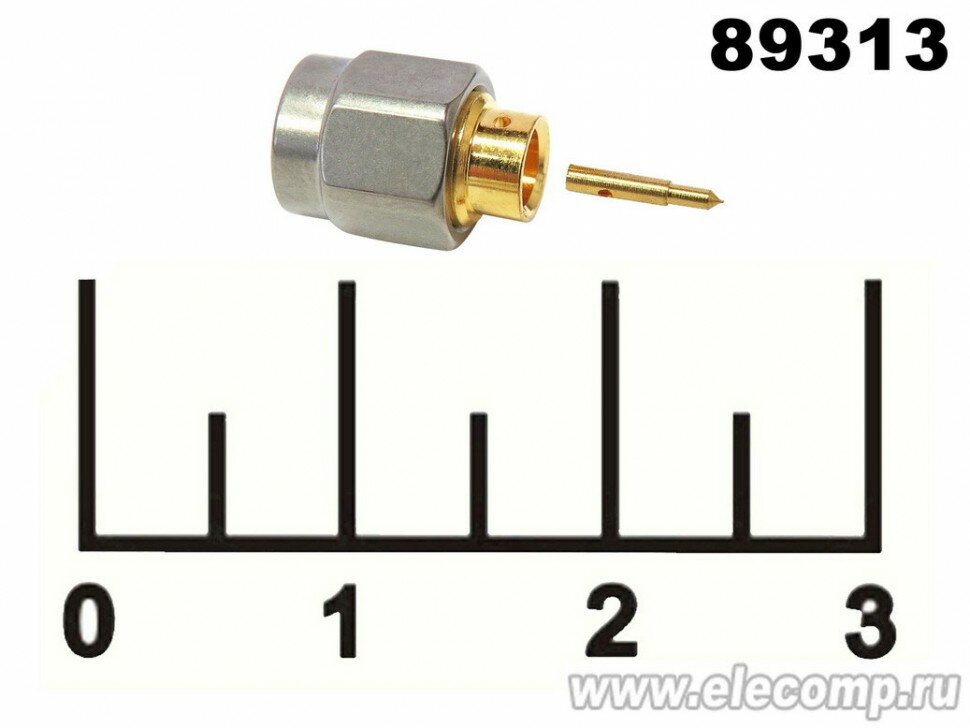 Разъем SMA штекер под пайку gold (S-MO15R)