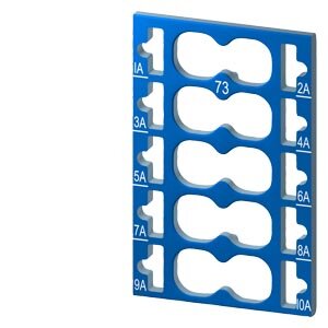 SIMATIC ET 200SP, 10 бирок для цветового кодирования, 10 синих, для 10 ДОП. (AUX) клемм, для базового блока типа A0 Siemens 6ES7193-6CP73-2AA0