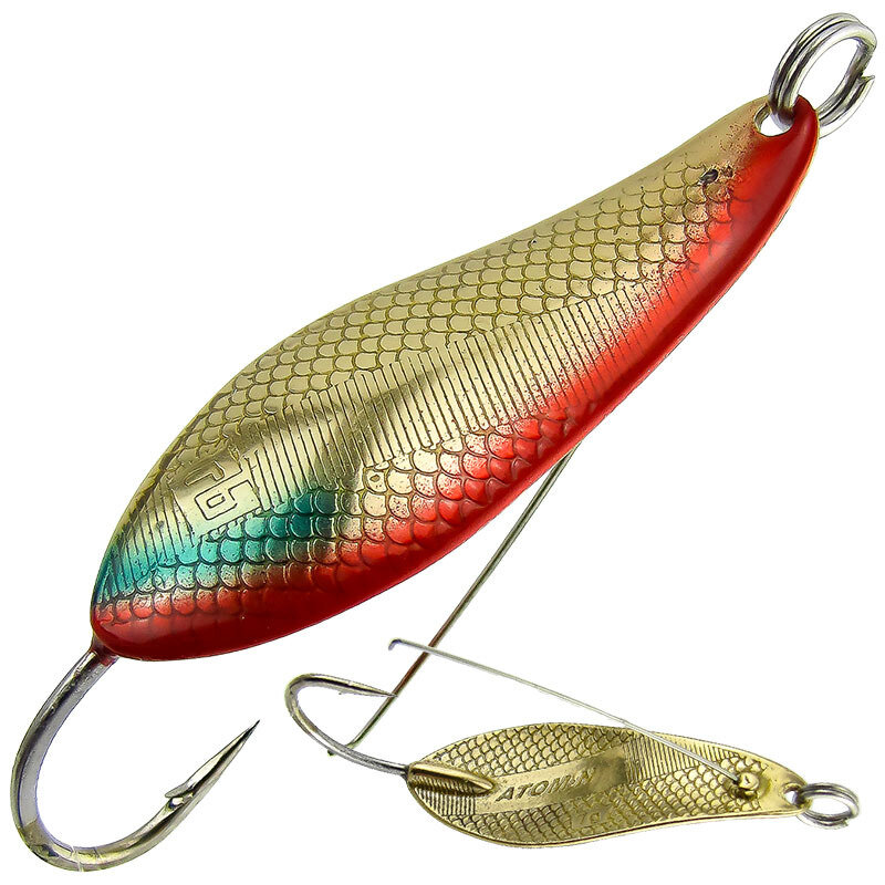 Блесна литьевая из латуни на щуку, RB Атом -N "незацепляйка" 18гр - 355