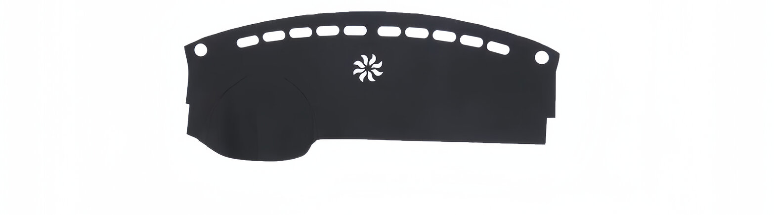 Кожаная накладка на приборную панель, светонепроницаемая, черная с черной строчкой