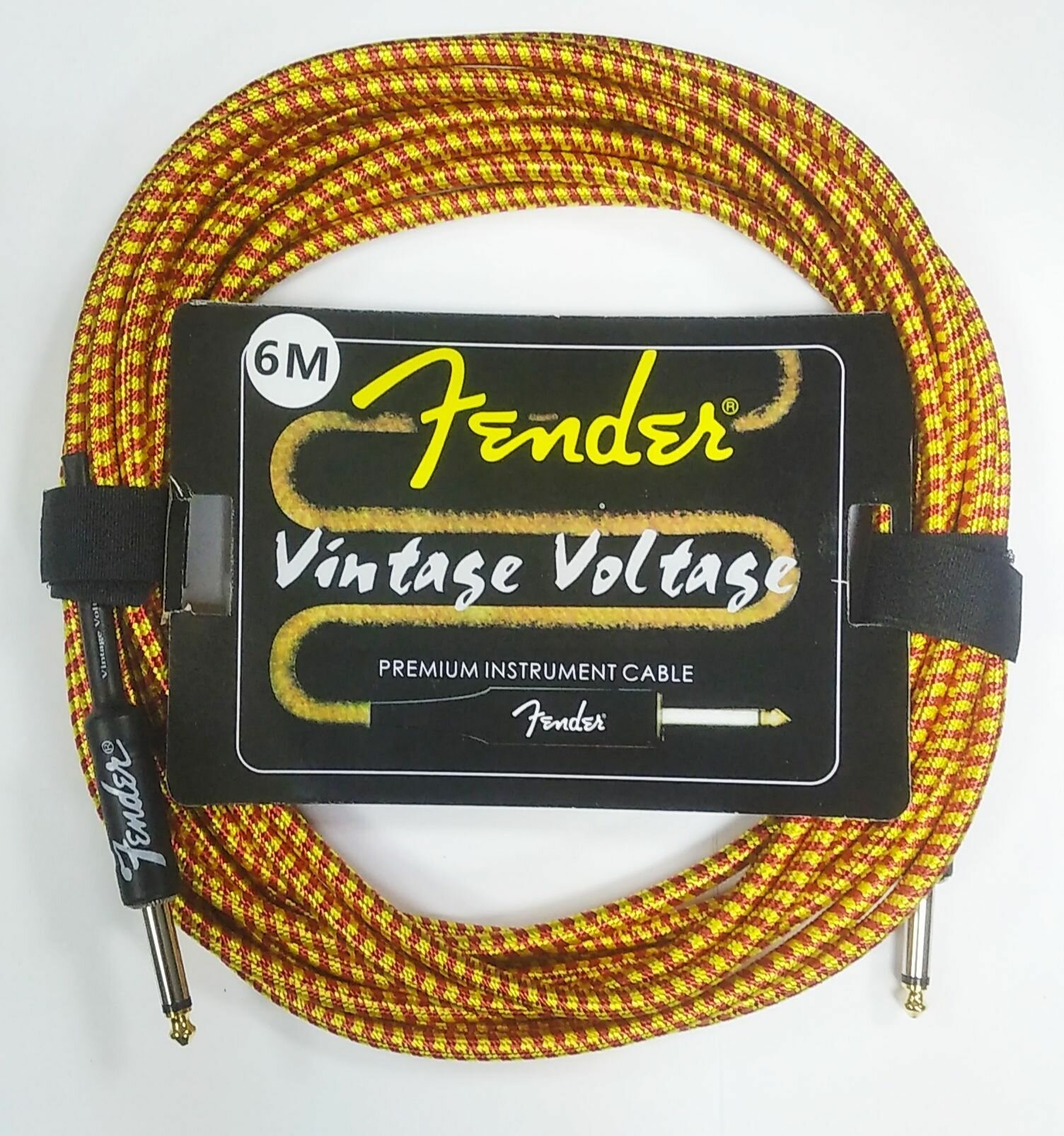 Кабель гитарный Vintage Voltage 6м красно-жёлтый