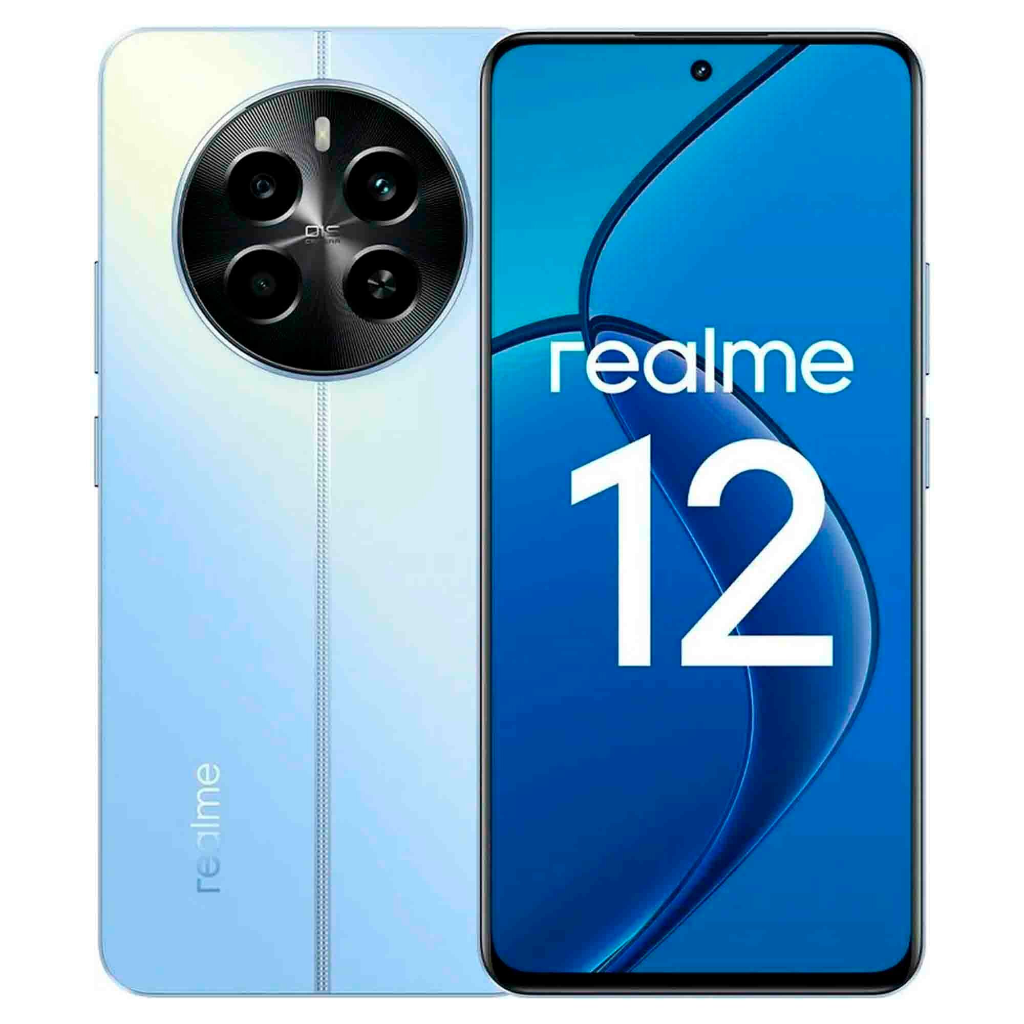 Смартфон Realme 12 8/256 Gb, AMOLED, 2nano SIM, Blue, голубой