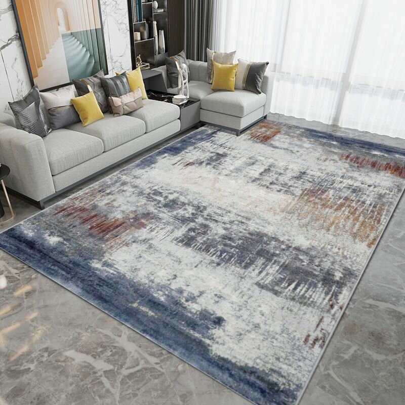 Моющийся ковер, простой стиль, чернила, абстрактный ковер для гостиной, спальни, офиса, кабинета