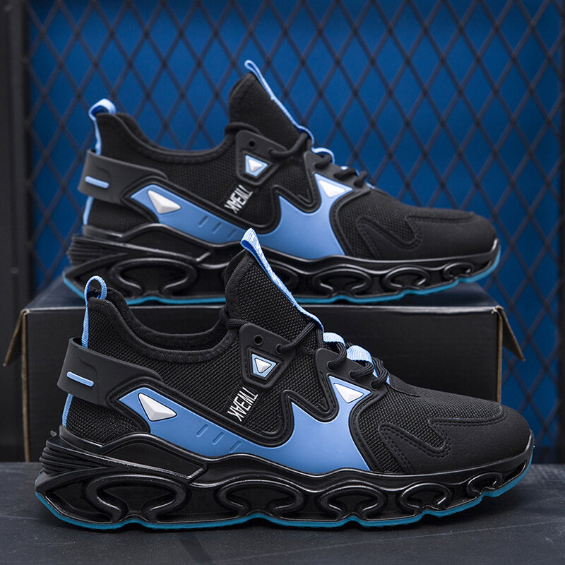 Мужские кроссовки больших размеров, модный китайский стиль, новые всесезонные амортизирующие кроссовки, обувь с мягкой подошвой.