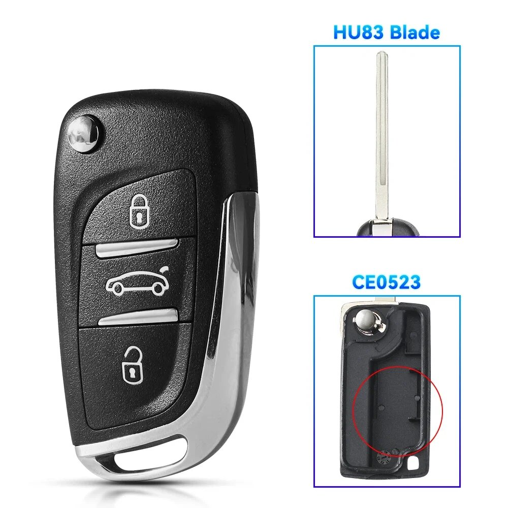 Dandkey For Peugeot 207 206 307 308 407 208 306 107 406 Partner Modified Car Key Shell For Citroen C2 C3 C4 C5 C6 Xsara Berlingo