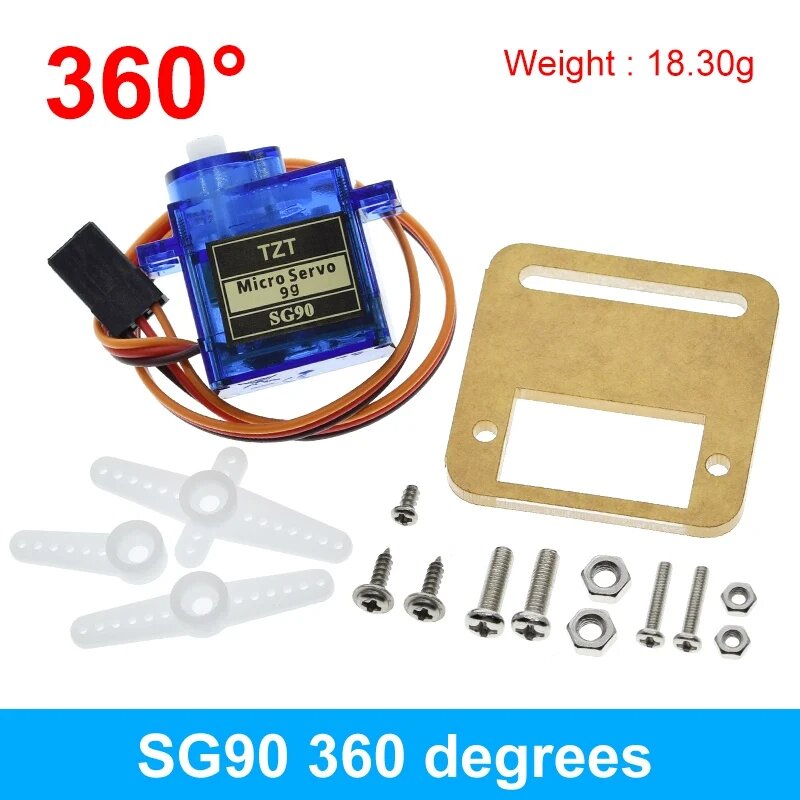 Электронный мини-сервопривод TZT SG90 9г 1.6КГ для радиоуправляемых моделей (1/3 шт.)