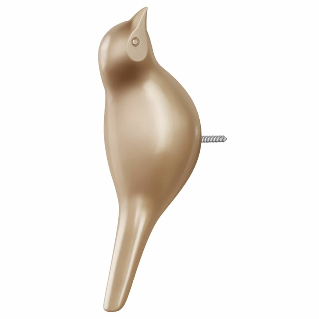 Декоративный крючок "Птица" - золотой