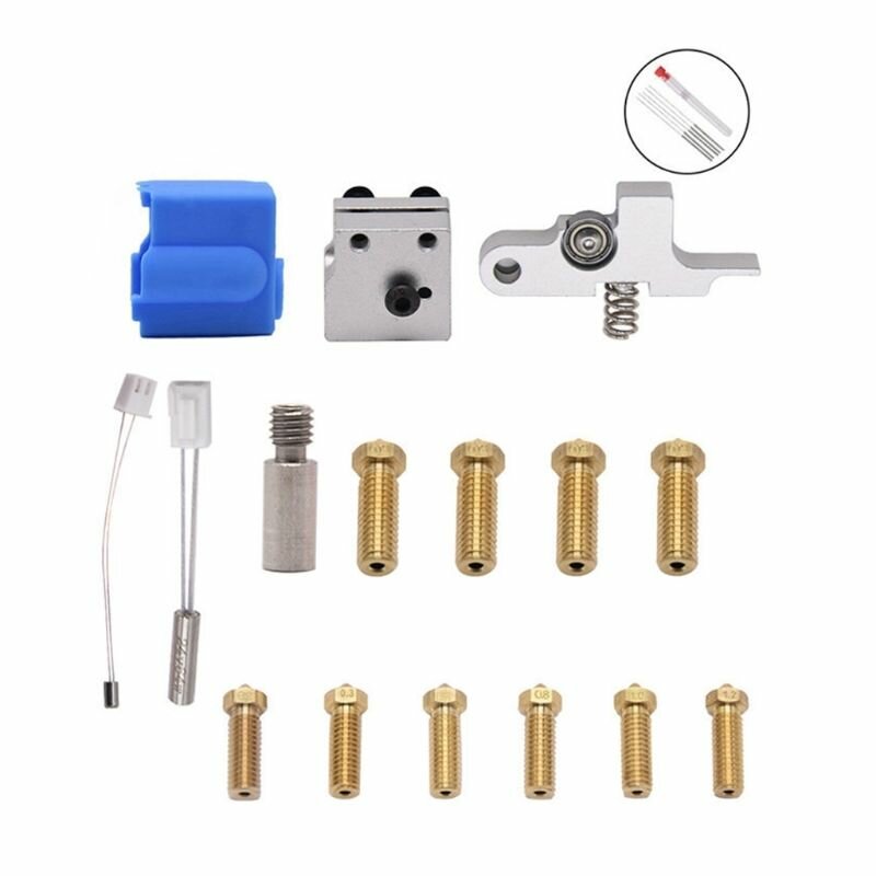 Качественный комплект экструдера для 3D-принтера, набор нагревательных блоков, прочный силиконовый рукав, нагреватель, термистор X1/Genius