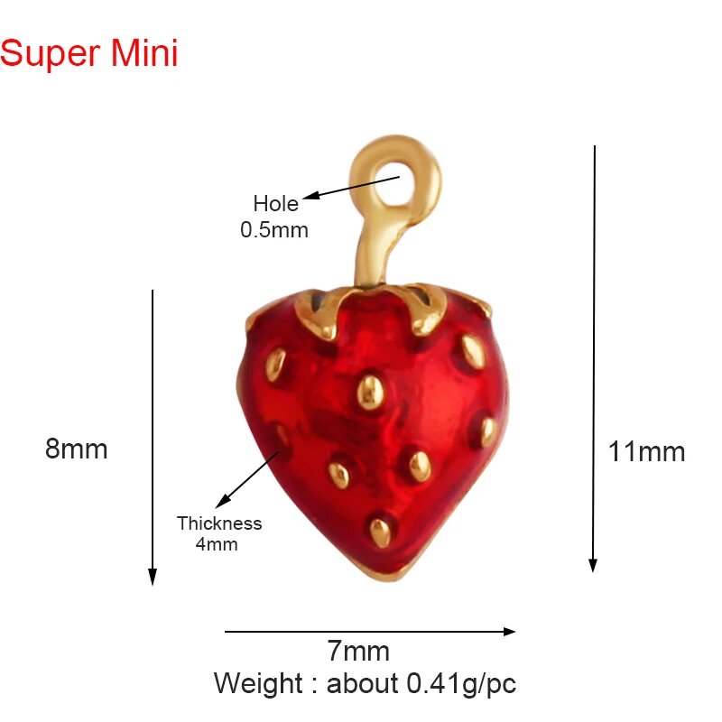 Шарм подвеска сердце звезда цветок лист фрукты фианит Beadsfeeder Красный, L221559