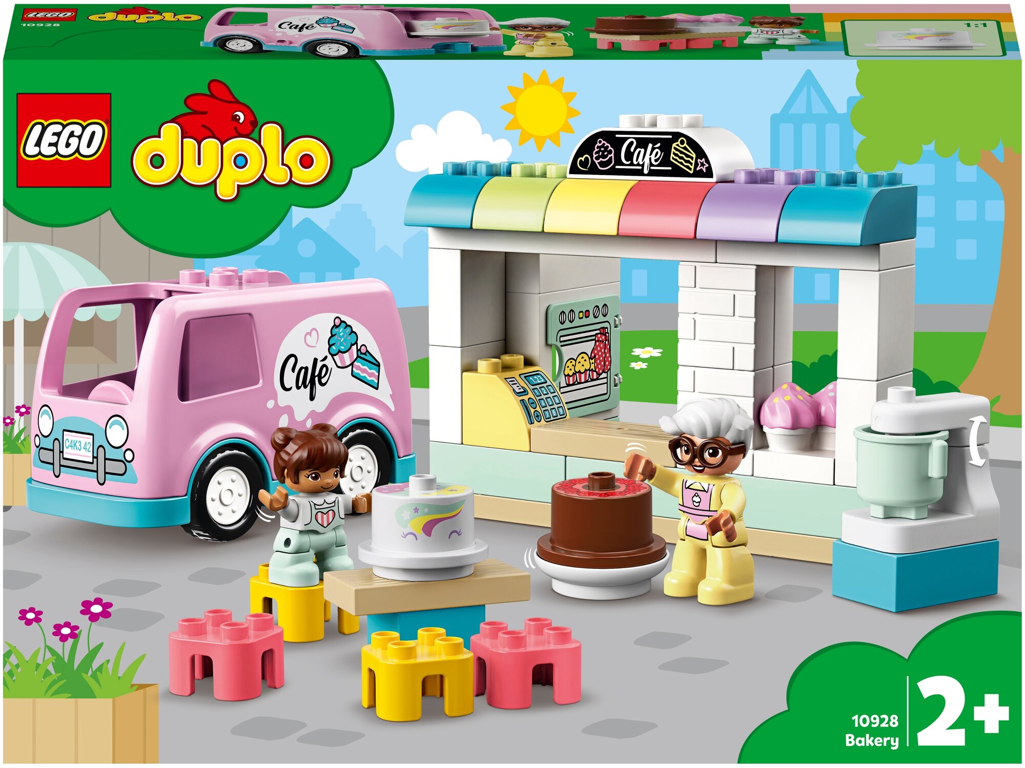Конструктор LEGO DUPLO "Пекарня"10928, тематика магазин, для детей от 2 до 99 лет, 46 деталей