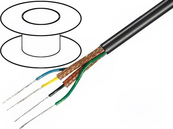 Кабель TASKER TAS-C207 Кабель микрофонный смешанный 2x0,15мм2+2x015мм2 кратно 1м