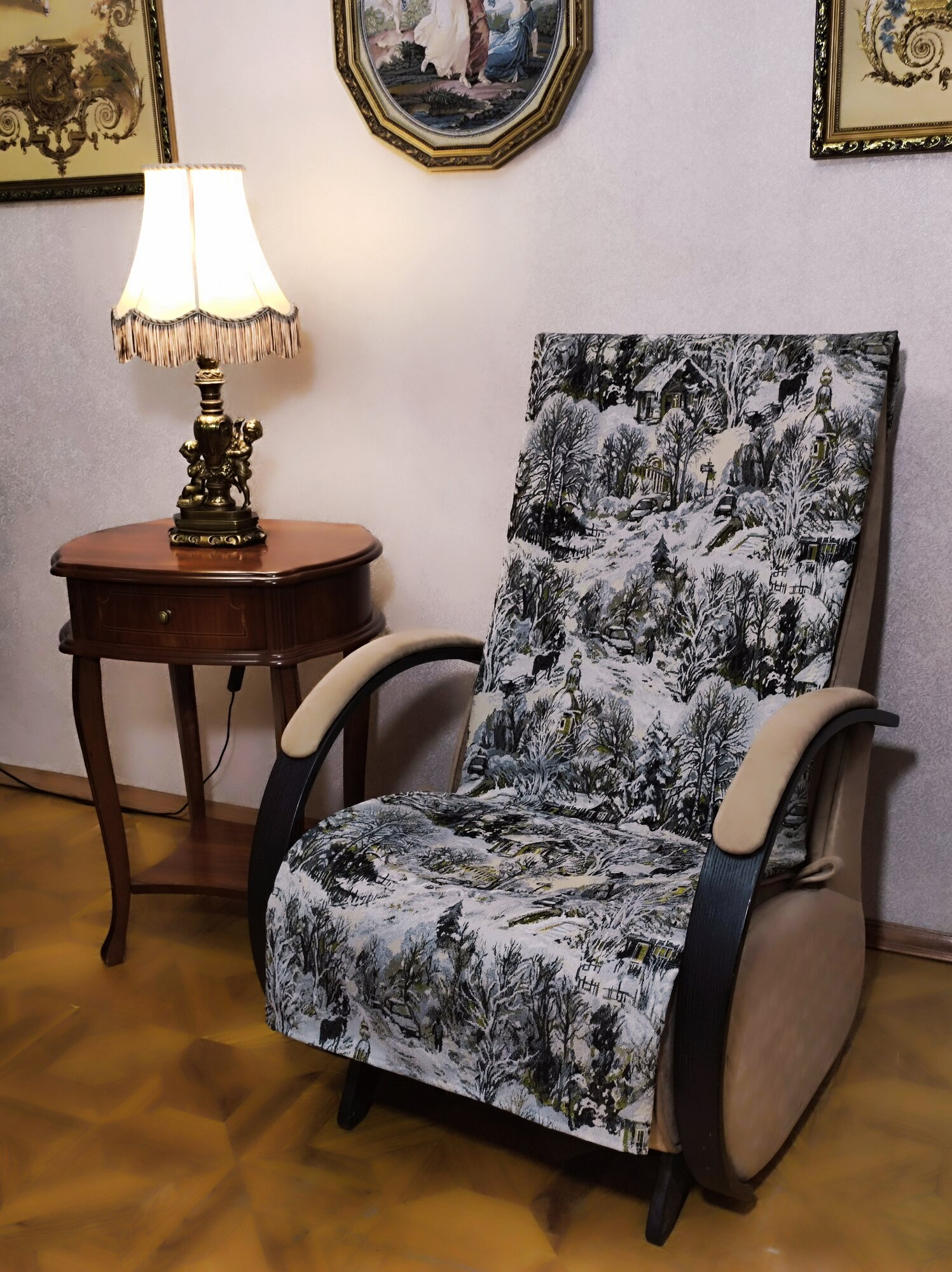 Дивандек - Накидка на кресло "Глубинка" 80 х 200 см + Подарок