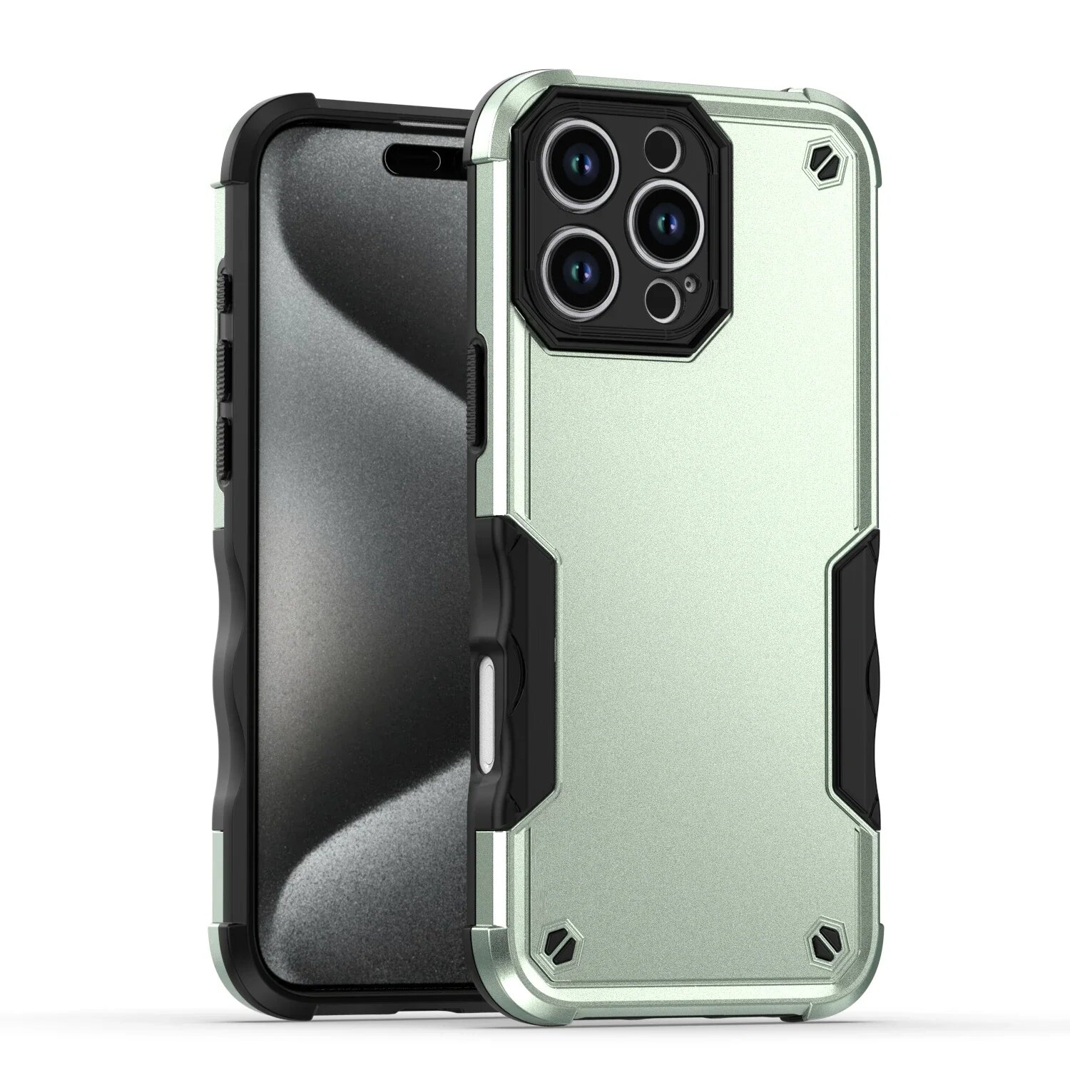Зеленый противоударный чехол для iPhone 14 Pro Max