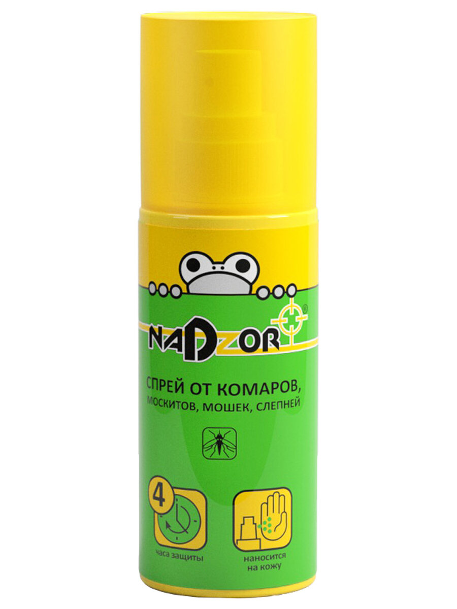 Спрей от комаров и мошек Nadzor защита от укусов насекомых 100мл